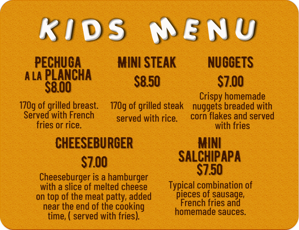 Restaurant Menu - lenoscolombia